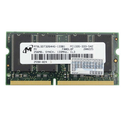 Micron Mt8lsdt3264hg-133b1 256Mb Sram Sdr-133 Pc-133 Sodimm Memory ...