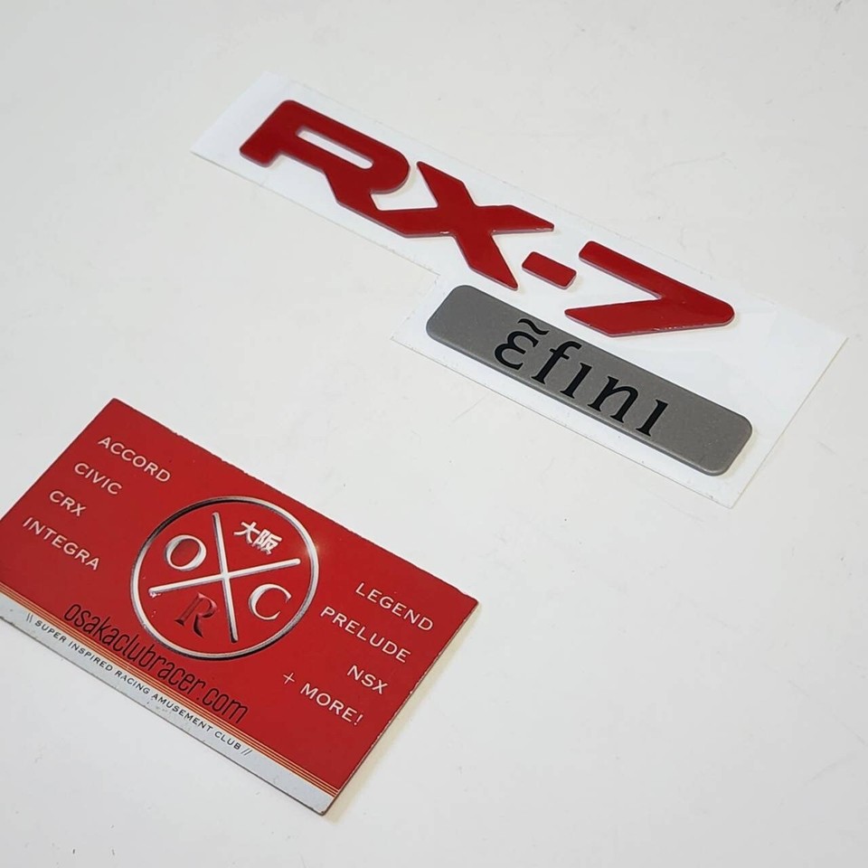 Genuine OEM FD3S Mazda Efini RX-7 Rear Emblem Trunk Badge RED JDM 93-95 ...