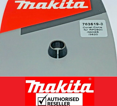Genuine MAKITA COLLET CONE 3/8" FOR ROUTERS 3608B 3620 RPO900 RT0700C ...