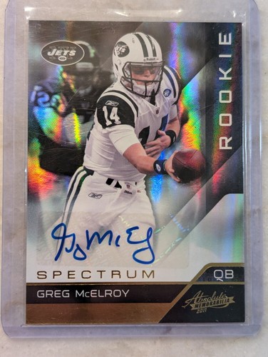 🔥2011 Absolute Memorabilia Greg McElroy Spectrum Gold Rookie Auto /299 ...