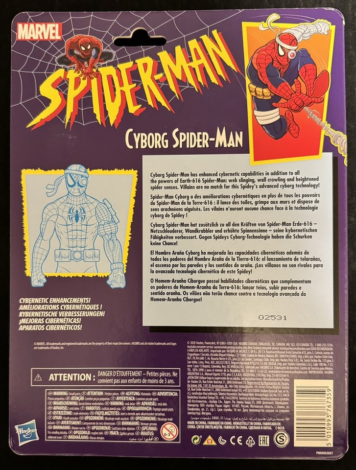 Marvel Legends Retro Collection Cyborg Spider-Man 6” Target Exclusive ...