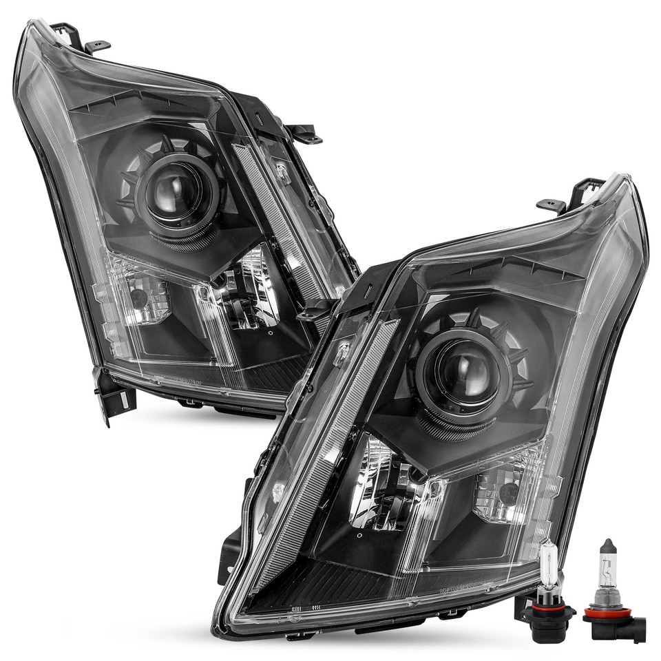Left+Right 2010-2016 Cadillac SRX Halogen Headlights Black Headlamps | eBay
