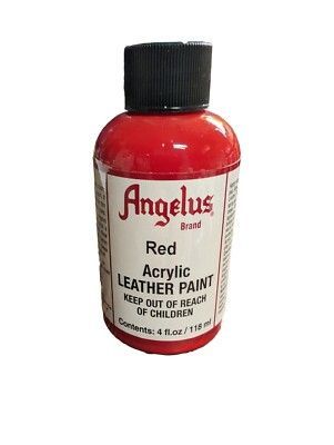 Angelus Acrylic Leather Paint Red 4oz | eBay