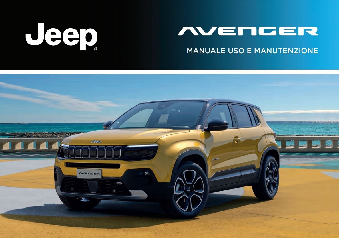 PDF LIBRETTO USO E MANUTENZIONE JEEP AVENGER MANUALE ISTRUZIONI 01/2023 ...