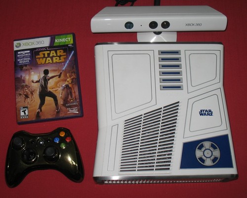 Microsoft Xbox 360 Star Wars R2-D2 Console + Gold Controller + White ...