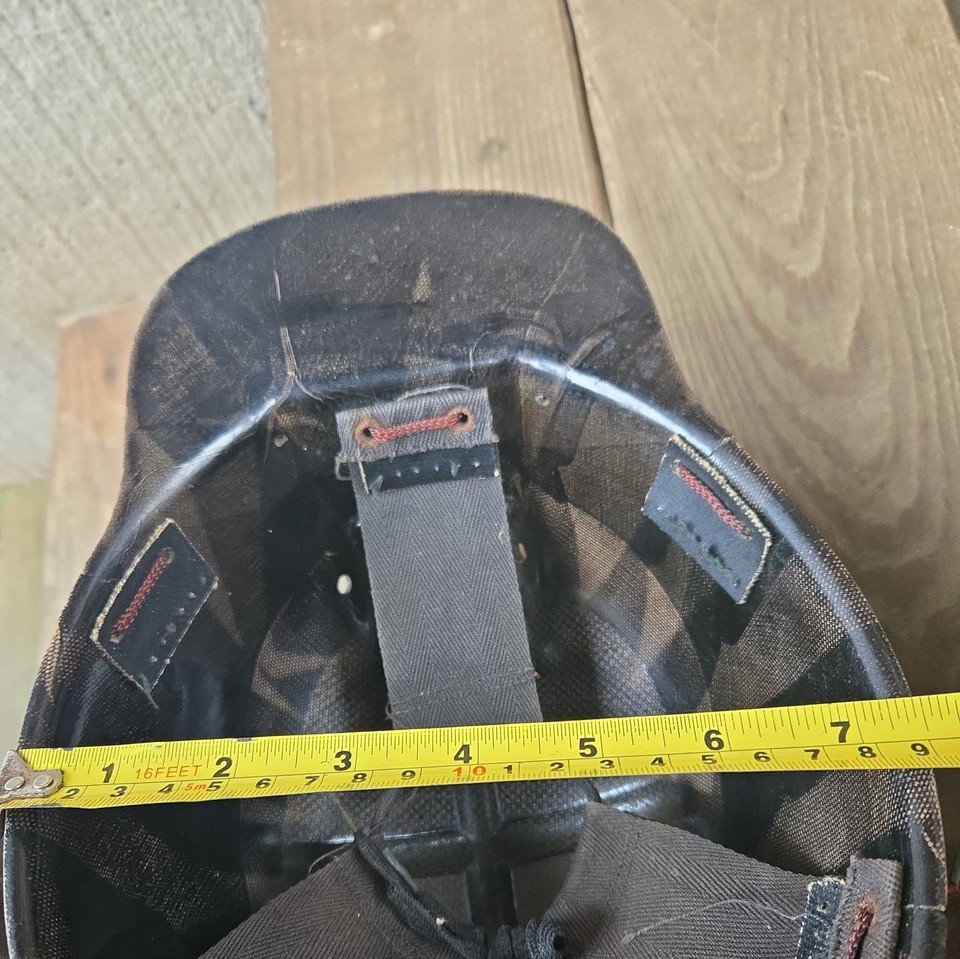 Vtg MSA Comfo Cap Fiber Glass Tiger Stripe Miners Helmet Hard Hat size ...