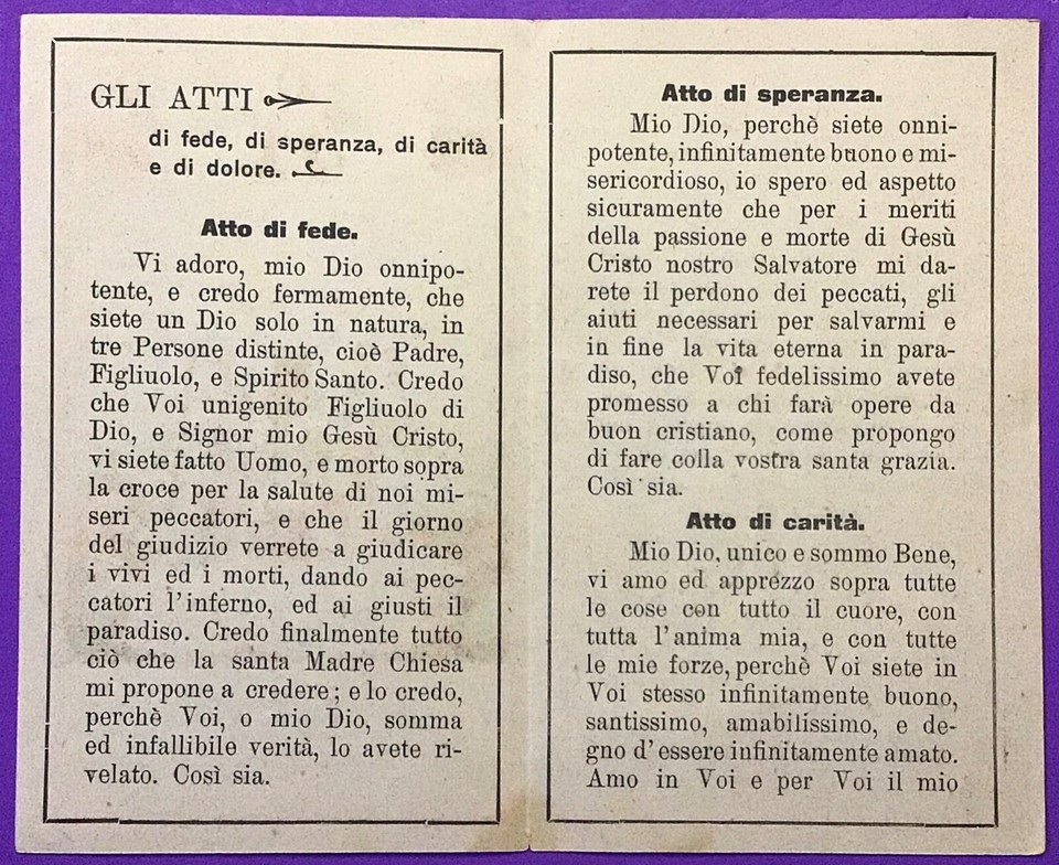 Prayer Card Holy Card, The Holy Shroud -rif. 9508 | eBay UK