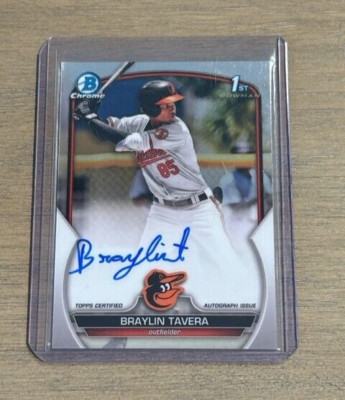 2023 Bowman - Chrome Prospect Autographs #CPA-BT Braylin Tavera (AU, RC ...