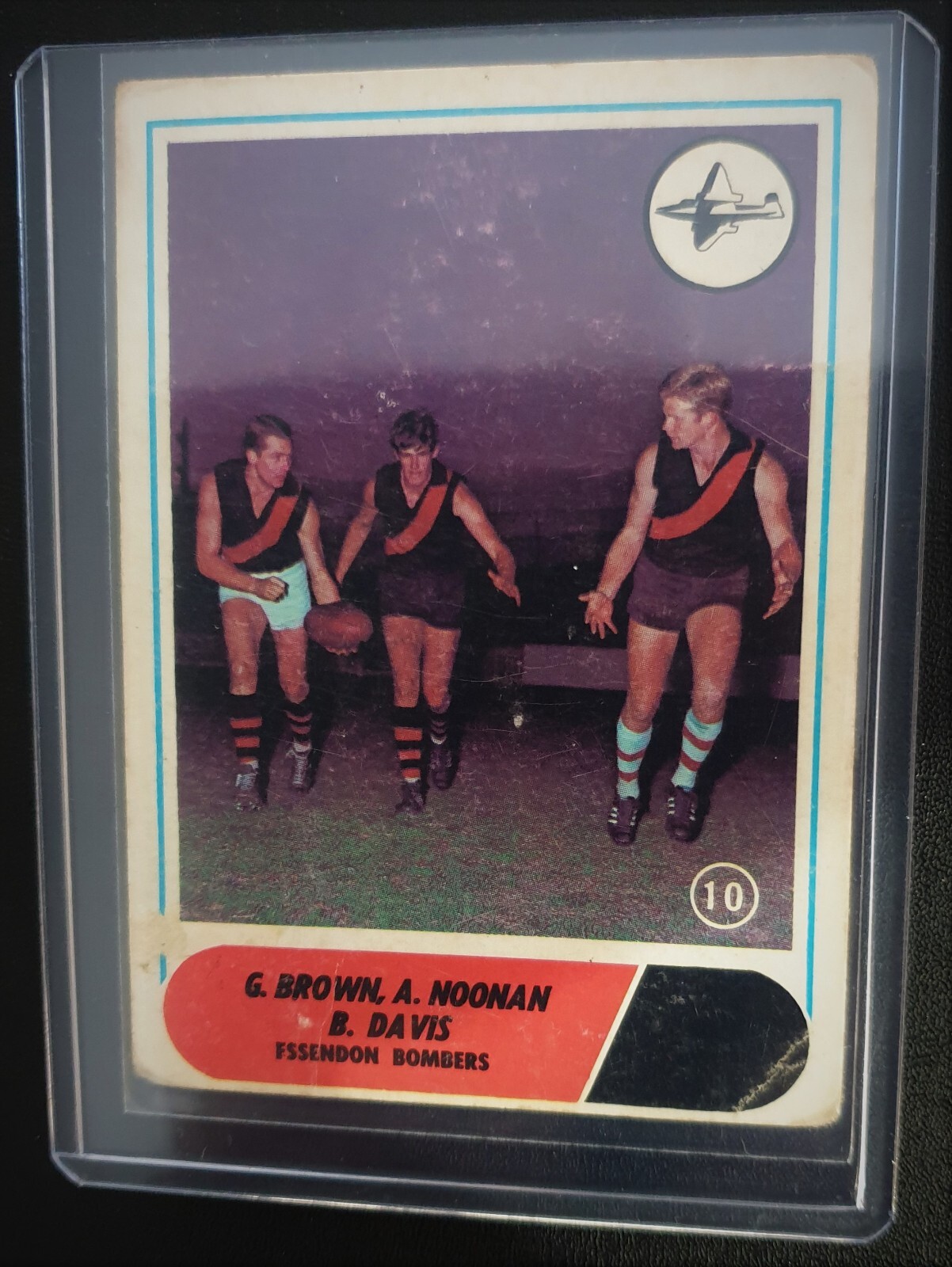 1969 AFL / VFL ( Scanlens ) Barry Davis Essendon Group Card #10 - Free ...
