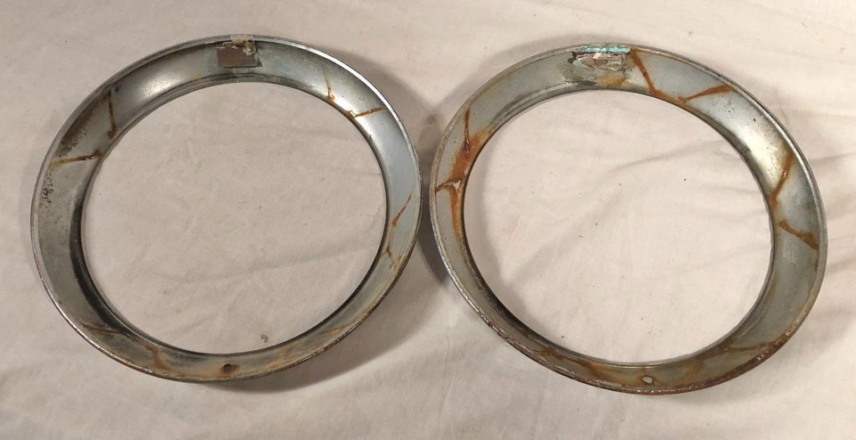 VINTAGE CAR / TRUCK CHROME HEADLIGHT RINGS / BEZELS | eBay