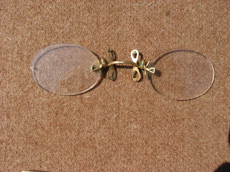 Antique Pince Nez, Pinch Nose Spectacles No Frame Glasses, Original ...