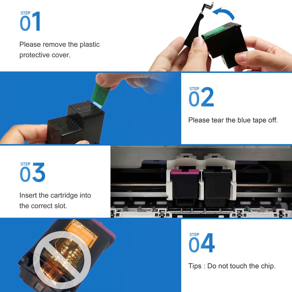 61XL 61 XL Ink Cartridges for HP 61 Ink ENVY 4500 4501 4502 5530 5531 ...