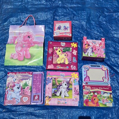 G3 My Little Pony Merchandise LOT Puzzles, Stamps, Gift Bag, and More ...