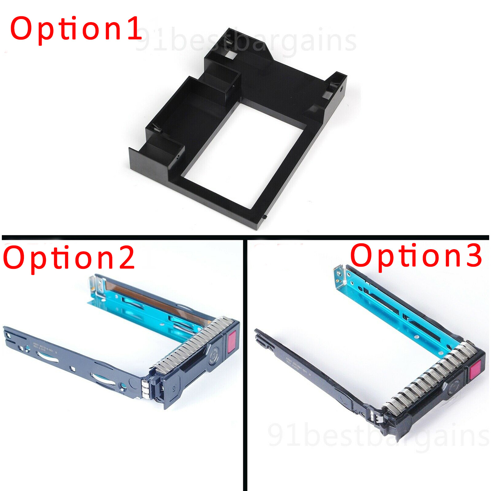 2.5" SFF 3.5" LFF SAS SATA Tray Caddy Adapter For HP 651314 651687 ...