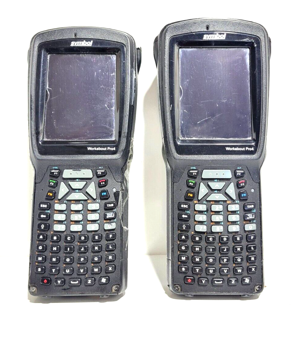 LOT OF 2 - SYMBOL WORKABOUT PRO4 BARCODE SCANNER 7528 SERIES 1073100 ...