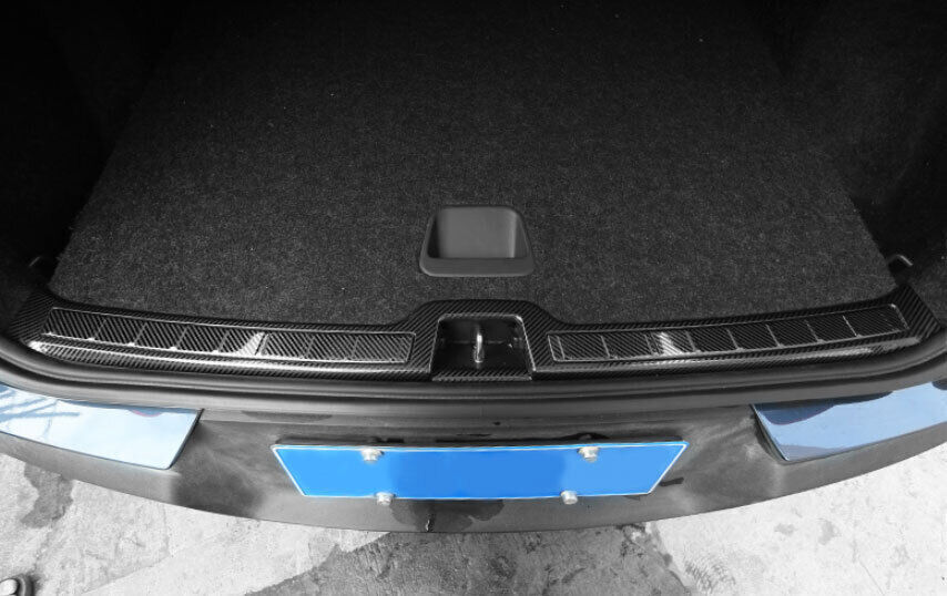 For Volvo XC40 2019-2024 Carbon Fiber Steel Rear Bumper Sill Plate ...