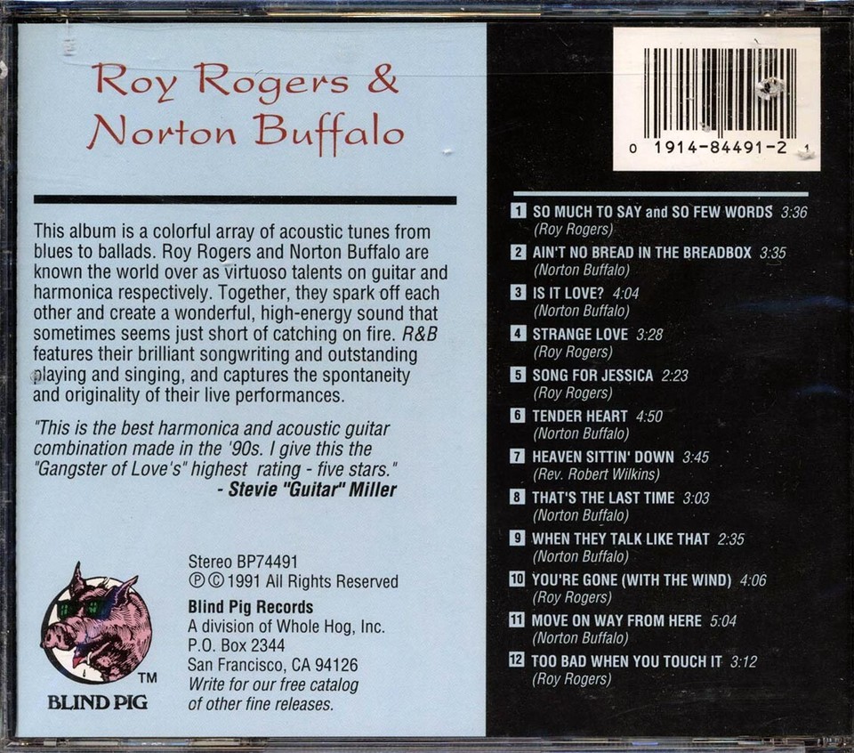 CD Roy Rogers & Norton Buffalo - R&B | eBay