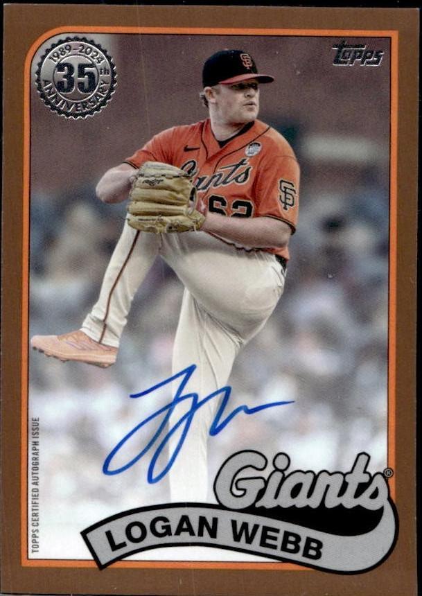 2024 Topps Series 1 - 1989 Topps Baseball Autographs Logan Webb #89BA ...