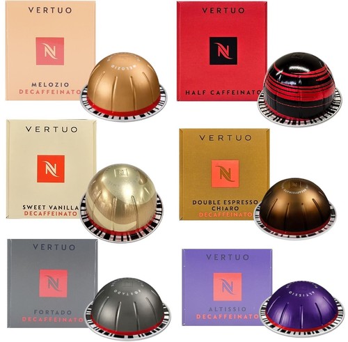 Nespresso VERTUO Decaffeinated Coffee Machine Capsules Pods Sleeve Full ...