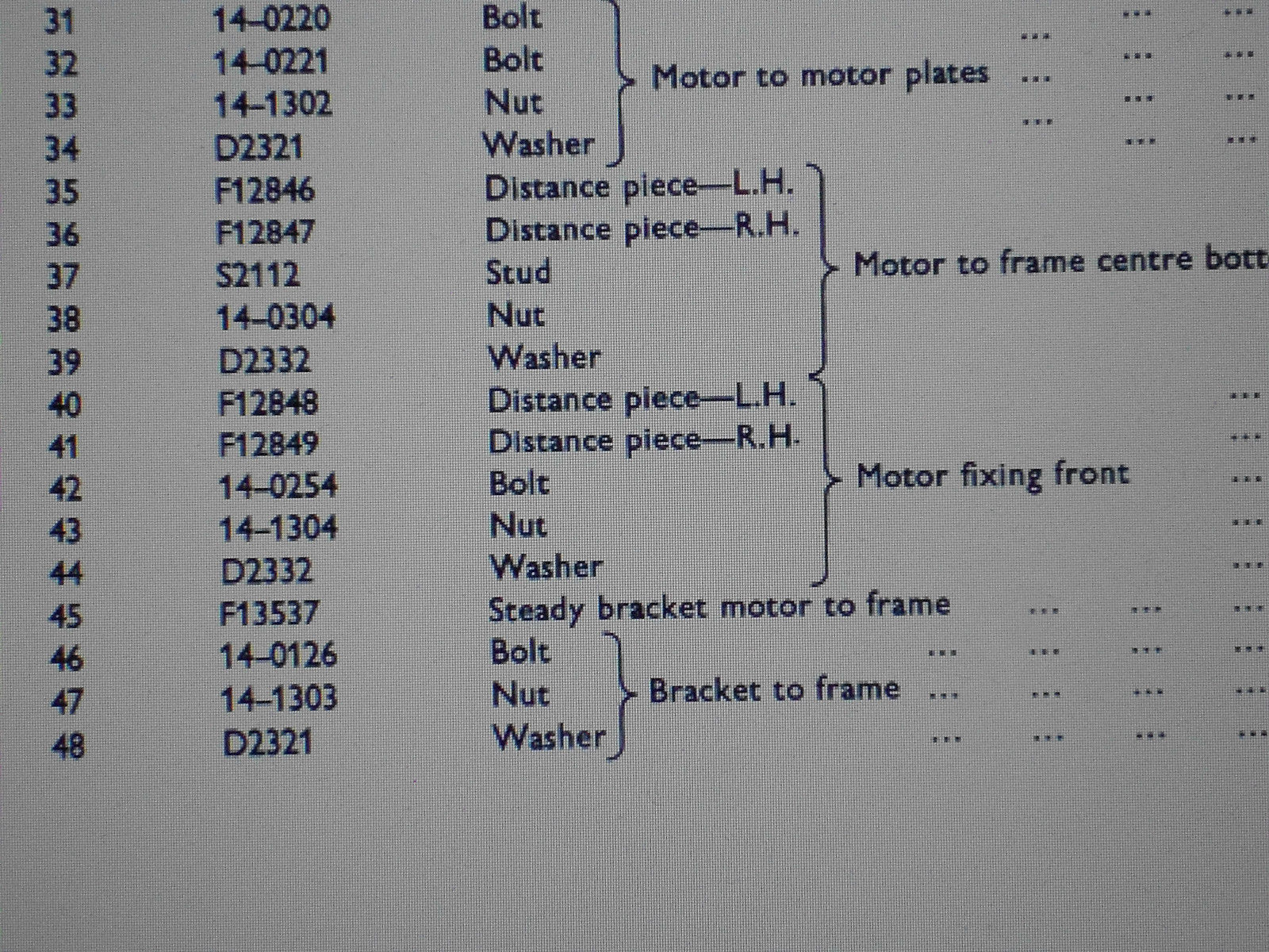 83-2847, 83-2846, F2848, 49, TRIUMPH T140 T12O TR6 TR7 OIF ENGINE ...