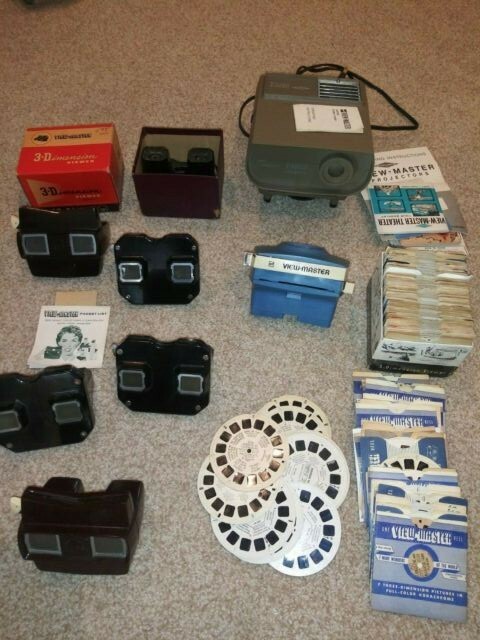 HUGE View-Master Lot Viewers Projector 150+ Reels Disneyland Viewmaster ...
