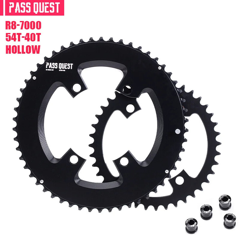 PASS QUEST BCD110 R8000 R7000 UT105 2X Chainring 11 -12 speed Road ...