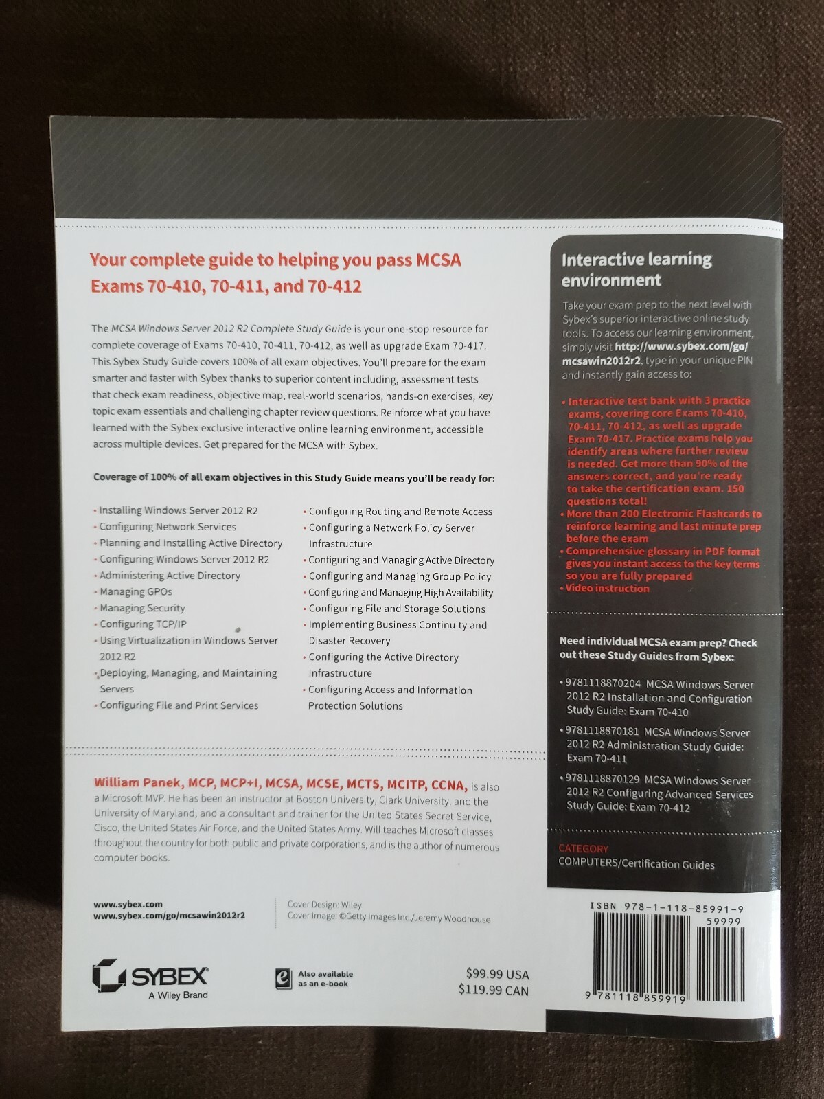 MCSA Windows Server 2012 R2 Complete Study Guide : Exams 70-410, 70-411 ...