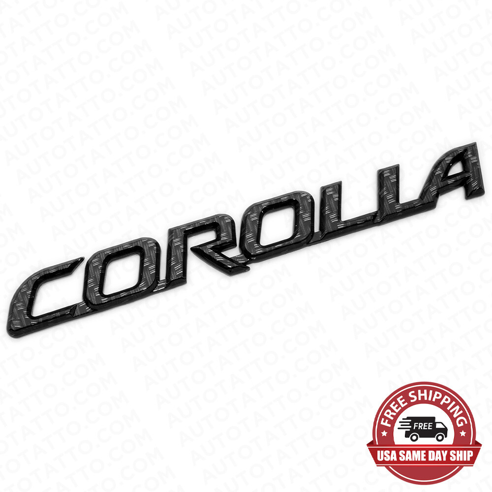 Toyota Corolla Letter Rear Trunk Lid Tailgate Emblem Badge Sport Carbon ...