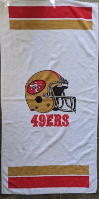 Vintage 80s 90s San Francisco 49ers Beach Towel NFL 56"x28" | eBay