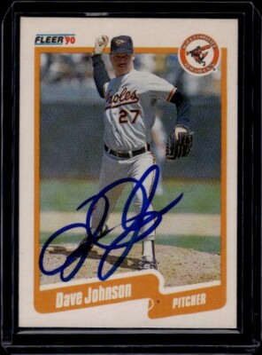 1990 Fleer Update #U-67 Autographed Dave Johnson Trading Card | eBay