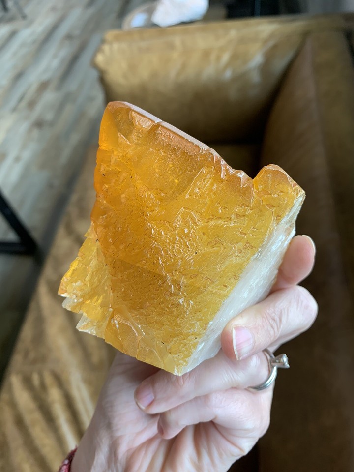 Golden Calcite with Chalcopyrite Inclusions from Black Rock, Arkansas ...