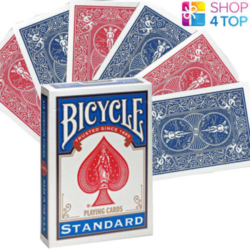 Bicycle Double Dos Aucun Visage Rouge Un Bleu Magie Tricks Cartes Pont ...