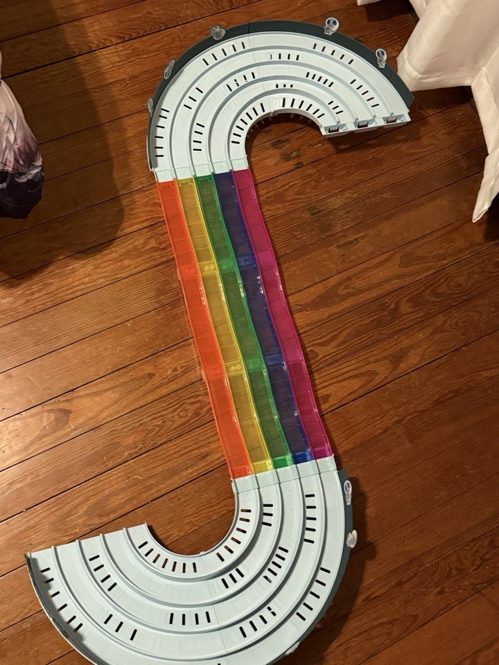 Hot Wheels Mario Kart Rainbow Road Raceway 8-Foot Track Set * SEE ...