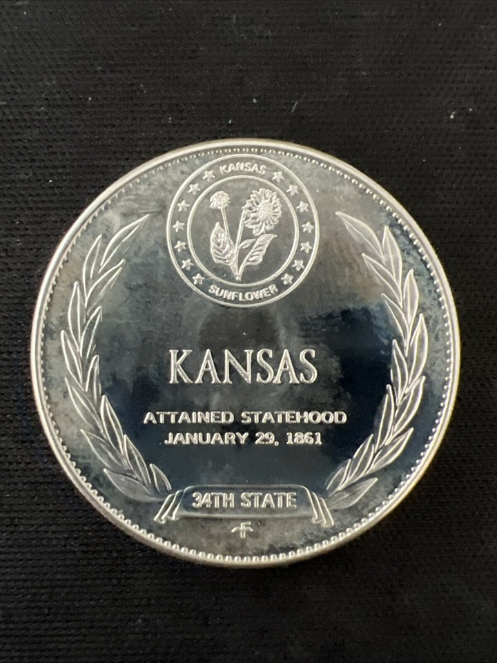 Sterling Silver - Kansas - 925 - 14.4 Grams Round/Art - I40 | eBay