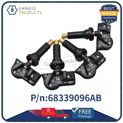 4x TPMS Tire Pressure Sensor 68339096AB For JEEP WRANGLER WAGONEER ...