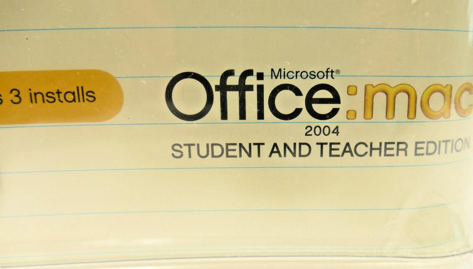 Microsoft Office: Mac 2004 Student & Teacher Edition 3 Keys - New ...