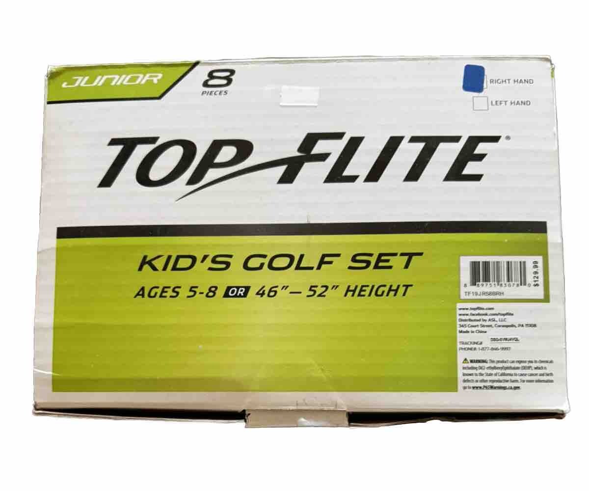 Top Flite TF19JR58BLH Complete Golf Club Set for Kid (Pack of 8) for ...