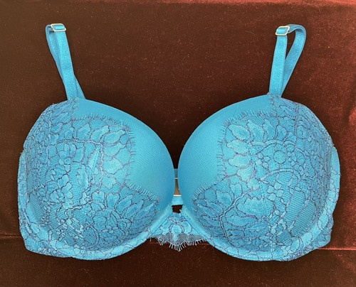Victoria’s Secret Blue Lace Very Sexy Push Up Bra Size 32DD MSRP $70 | eBay