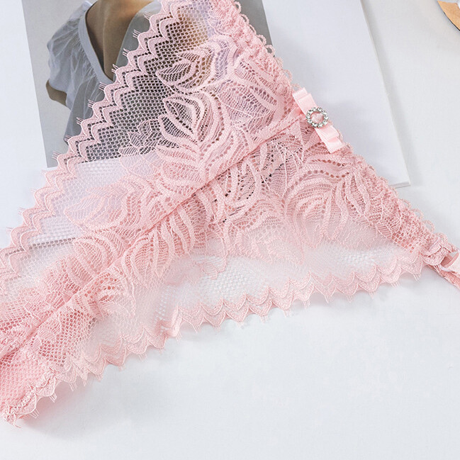 3pack Lot Sexy Womens T back Lace Panties Thong G string See Through ...