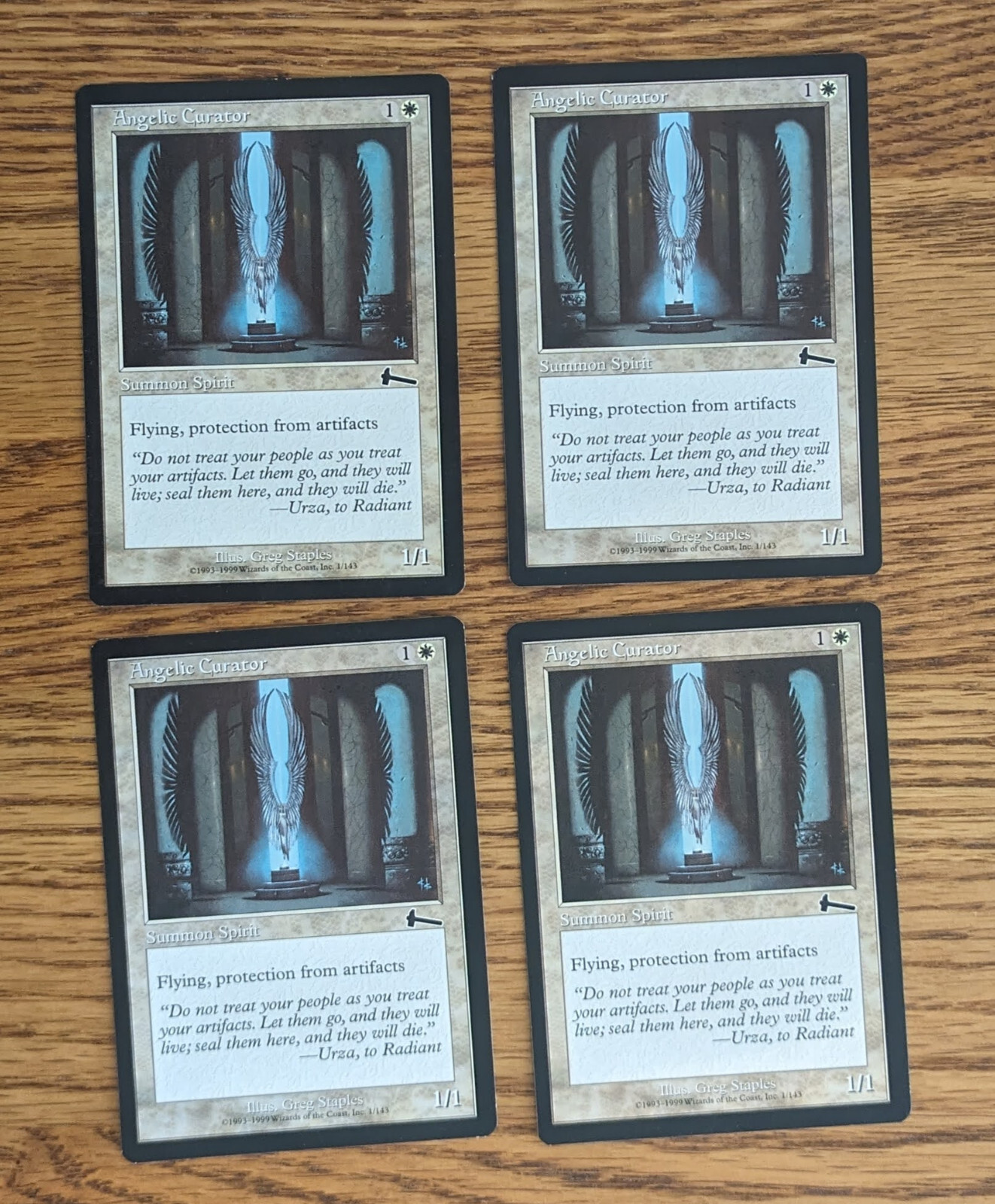 MTG Angelic Curator Urza's Legacy 1/144 Regular Common for sale online ...