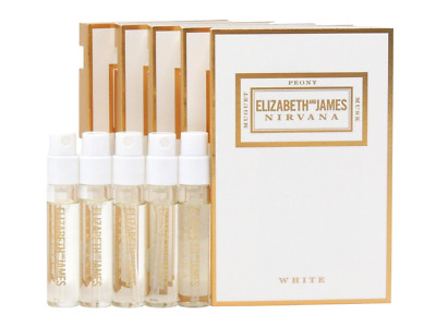 ELIZABETH AND JAMES NIRVANA WHITE EDP 2.0ml .06oz x 5 PERFUME SPRAY ...