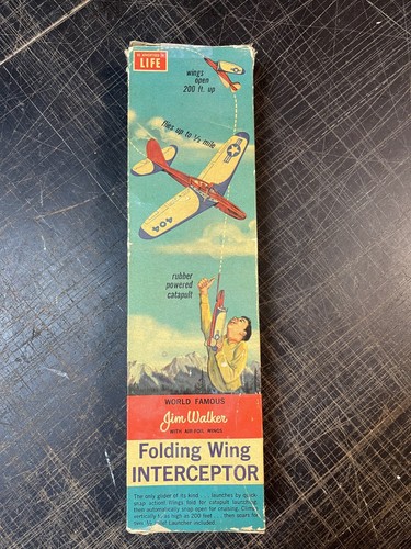 VINTAGE JIM WALKER FOLDING WING INTERCEPTOR CATAPULT LAUNCH MODEL ...