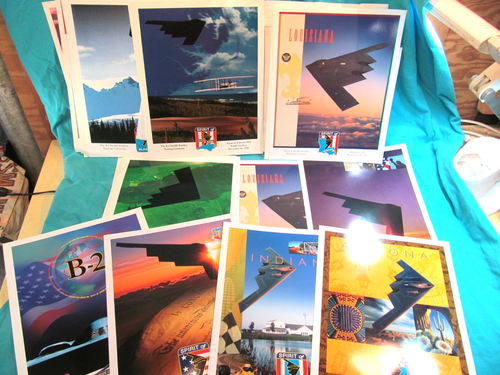 LORAL US AIR FORCE B-2 STEALTH BOMBER POSTERS SPIRIT OF MANY STATES 11 ...