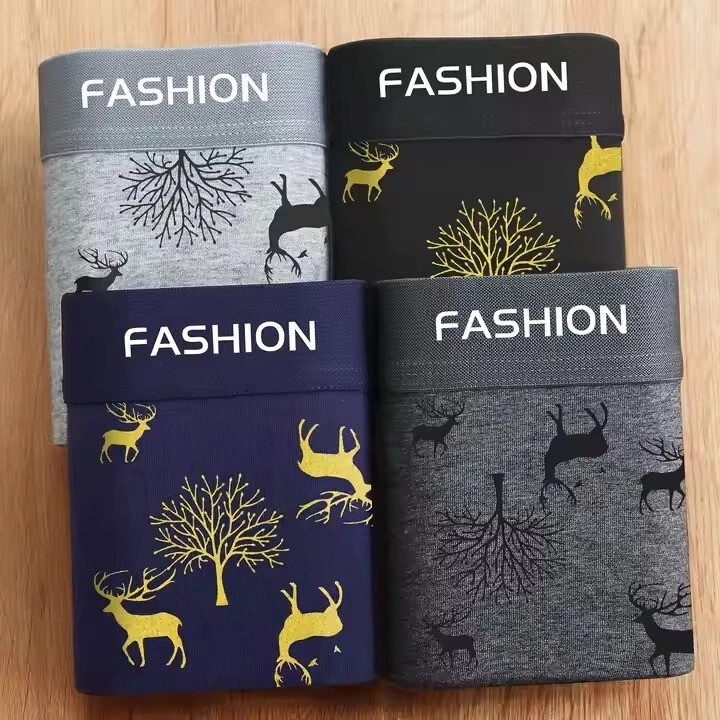 4 Pack Mens Boxer Underwear Boxers Shorts Underpants Drawers Breathable ...