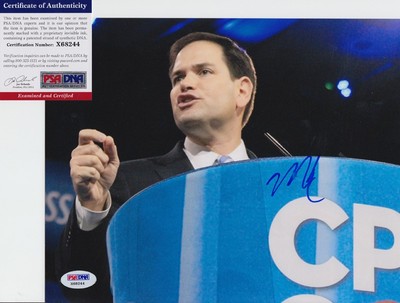 Marco Rubio Secretary of State Signed Autograph 8x10 Photo PSA/DNA COA ...