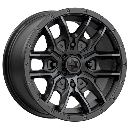 18x7 MSA Off-Road M43 Fang 4x137 10 Black Tint Wheels Rims Set(4) 112.1 ...