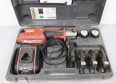 Ridgid RP 241 Compact Inline Press Tool Kit with 4 Jaws, 2 Batteries | eBay