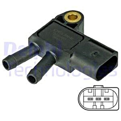 DELPHI Exhaust Pressure Sensor For MERCEDES Cla Gla C117 W117 W156 ...