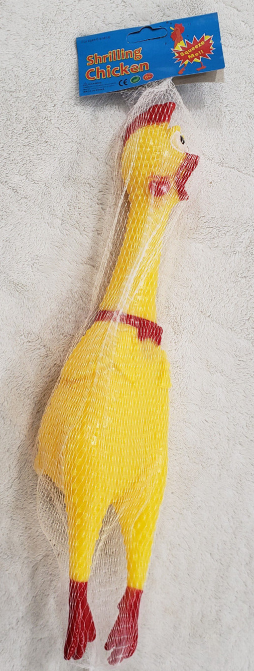 14" Squeeze Shrilling Screaming Rubber Chicken Pet Dog Bite Squeaker ...