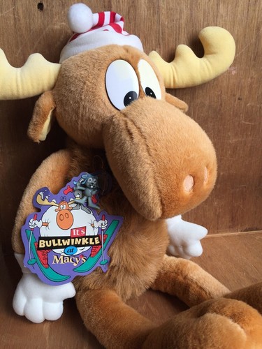 NWT Bullwinkle Moose Stuffed Animal 1996 Plush Macy's Character Cartoon ...